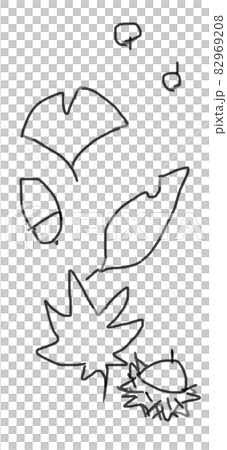 Fallen leaves and lost items - Stock Illustration [82969208] - PIXTA