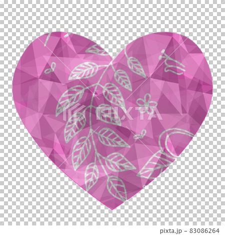 Colorful Heart polygon with line art - Stock Illustration [83086264 ...