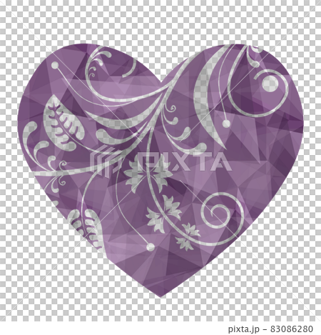 Colorful Heart polygon with line art - Stock Illustration [83086280 ...