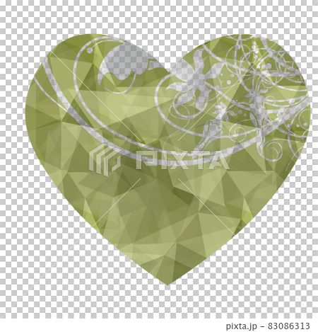 Colorful Heart polygon with line art - Stock Illustration [83086313 ...