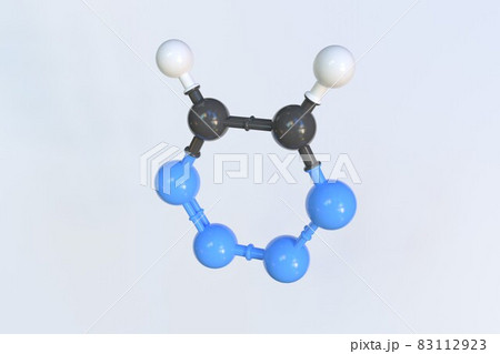 Tetrazine molecule, isolated molecular model....のイラスト素材 [83112923] - PIXTA