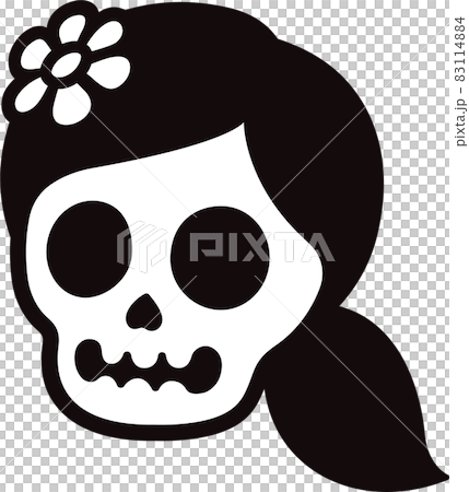 Cartoon female skull - Stock Illustration [83114884] - PIXTA
