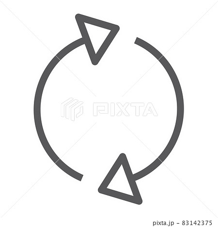 Reload line icon, rotation and spin, arrow...のイラスト素材 [83142375] - PIXTA