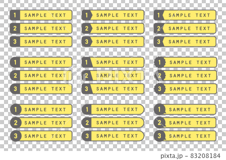 Number heading icon label yellow and gray vector - Stock Illustration ...