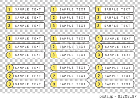 Number heading icon label yellow and gray vector - Stock Illustration ...