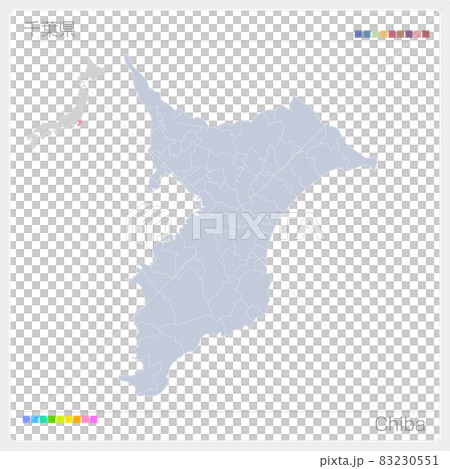 Map of Chiba Prefecture ・ Chiba - Stock Illustration [83230551] - PIXTA