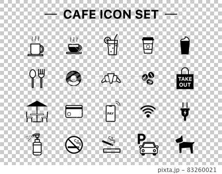 Cafe icon set - Stock Illustration [83260021] - PIXTA