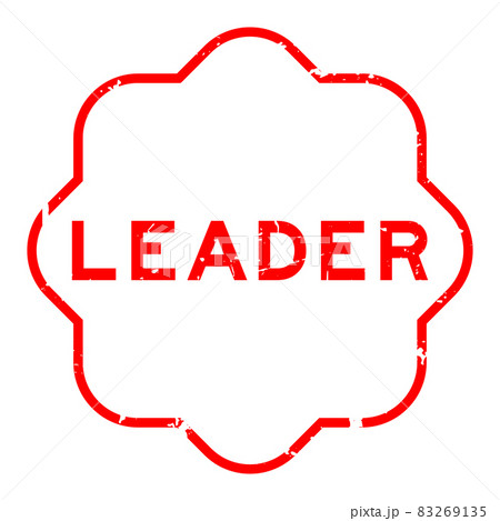 Grunge red leader word rubber seal stamp on...のイラスト素材 [83269135] - PIXTA