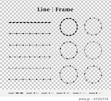 Decorative line, heading line, circular frame,... - Stock Illustration ...