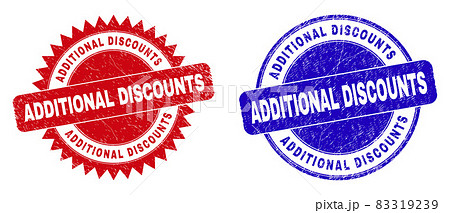ADDITIONAL DISCOUNTS Round and Rosette Stamp...のイラスト素材 [83319239] - PIXTA