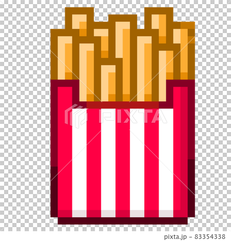 French fries pixel art - Stock Illustration [83354338] - PIXTA
