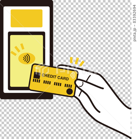 Cashless payment Credit card Touch payment... - Stock Illustration ...