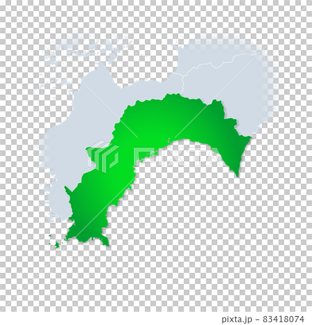 Kochi Prefecture Map - Stock Illustration [83418074] - PIXTA