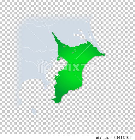 Chiba Prefecture Map - Stock Illustration [83418103] - PIXTA