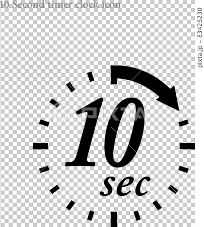 Simple 10 second timer clock icon - Stock Illustration [83426230] - PIXTA