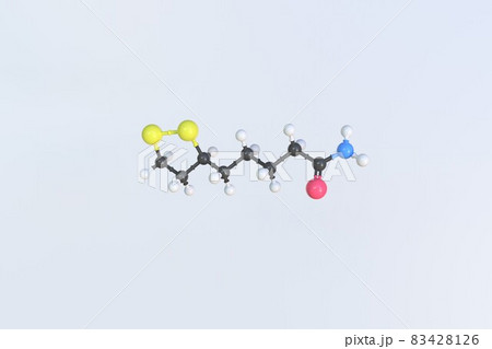 Lipoamide molecule, isolated molecular model....のイラスト素材 [83428126] - PIXTA