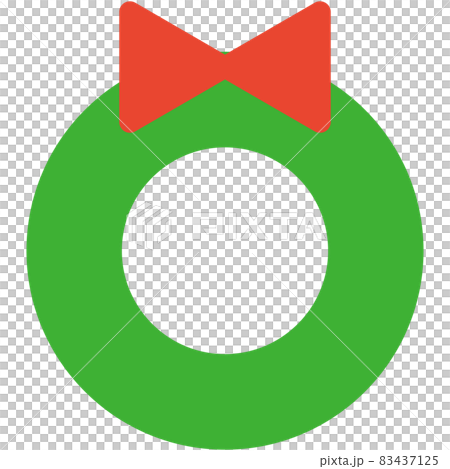 Simple Christmas wreath icon - Stock Illustration [83437125] - PIXTA