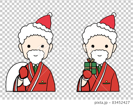 Front facing Santa Claus (male 1) - Stock Illustration [83452427] - PIXTA