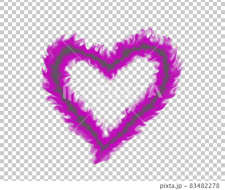 Dark purple flame heart - Stock Illustration [83482278] - PIXTA