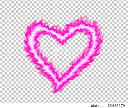 Pink flame heart - Stock Illustration [83482279] - PIXTA