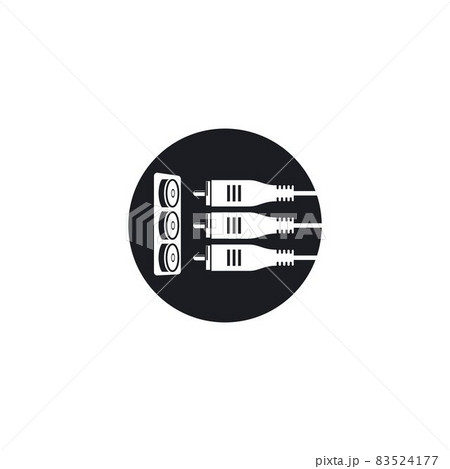 RCA cable icon vector illustration designのイラスト素材 [83524177] - PIXTA
