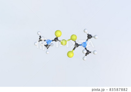 Molecule of thiram, isolated molecular model....のイラスト素材 [83587882] - PIXTA