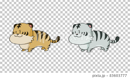 Deformed illustration of a cute tiger - Stock Illustration [83603777 ...