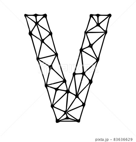 Letter V Clip Art Black And White