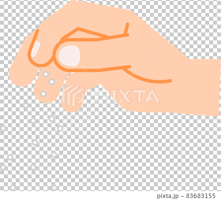 Hands to pinch and sprinkle salt - Stock Illustration [83683155] - PIXTA