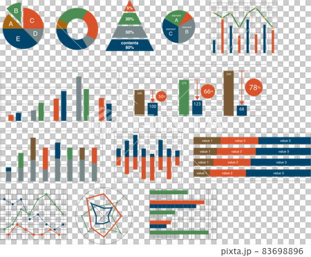 Presentation marketing material set - Stock Illustration [83698896] - PIXTA