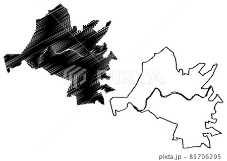 Uzhhorod City (Ukraine, Zakarpattia Oblast) map...のイラスト素材 [83706295 ...