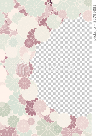 Japanese pattern frame chrysanthemum - Stock Illustration [83799883 ...