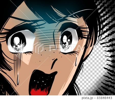 70's Shojo Manga Unpleasant Premonition Scared... - Stock Illustration ...