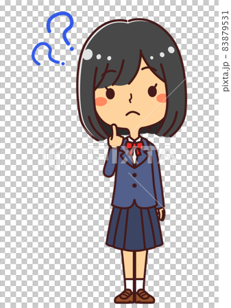 Female student doubt? Illustration material - Stock Illustration ...