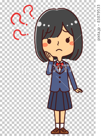 Female student doubt? Illustration material - Stock Illustration ...