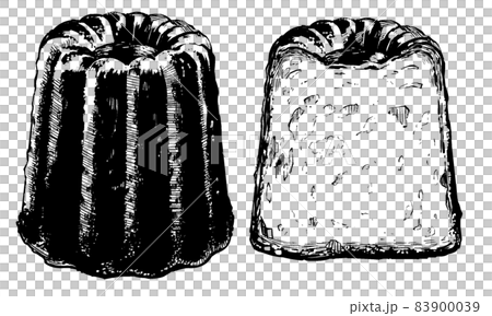 Canelé line drawing - Stock Illustration [83900039] - PIXTA