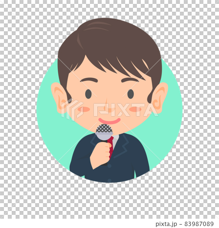 Male announcer icon - Stock Illustration [83987089] - PIXTA