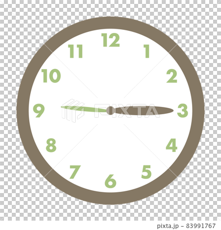 Clock 9:15 - Stock Illustration [83991767] - PIXTA