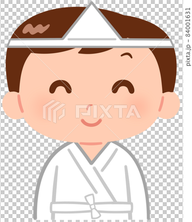 A smiling man wearing a shroud - Stock Illustration [84001631] - PIXTA