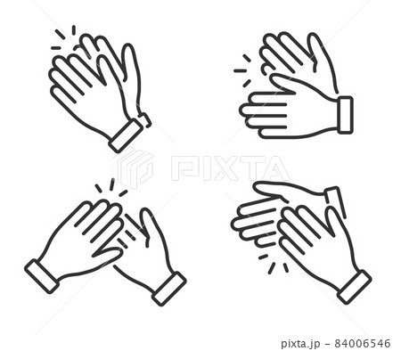 Clapping hands icon. Applause clap. Celebration...のイラスト素材 [84006546 ...