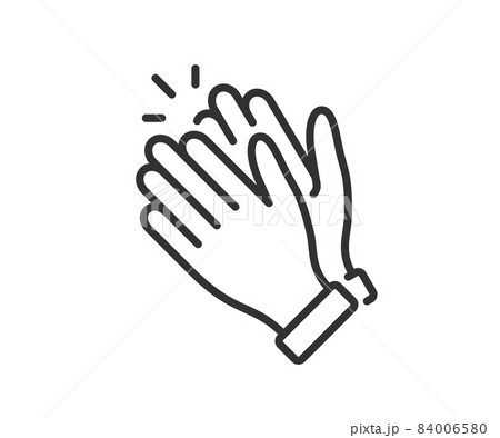 Clapping hand icon. Applause clap. Celebration...のイラスト素材 [84006580] - PIXTA