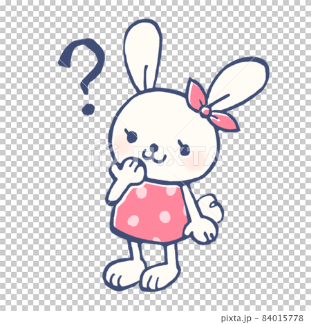 Illustration of a rabbit with a stiff neck - Stock Illustration ...