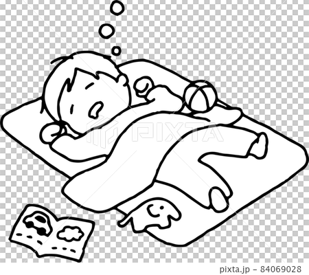 Illustration of a boy taking a nap - Stock Illustration [84069028] - PIXTA