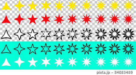 Star variation set - Stock Illustration [84083489] - PIXTA