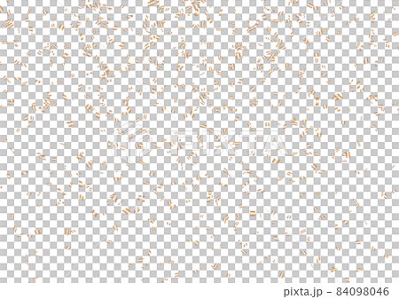 Copper confetti on white background - Stock Illustration [84098046] - PIXTA