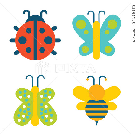 Insects Collection Creatures Vector Illustrationのイラスト素材 [84116188] - PIXTA