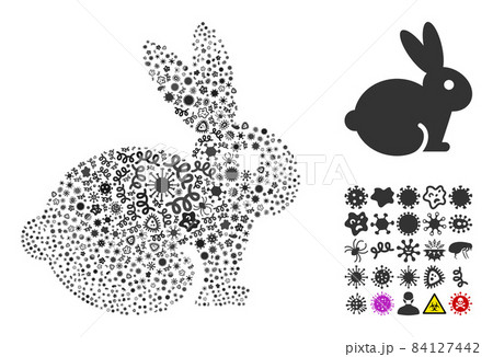 Mosaic Rabbit Icon of Infection Microbesのイラスト素材 [84127442] - PIXTA