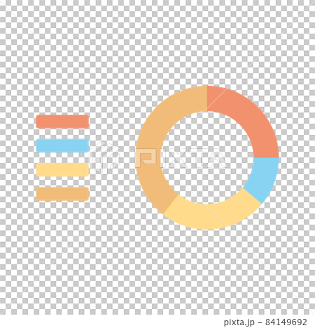 Simple and cute pie chart illustration - Stock Illustration [84149692 ...