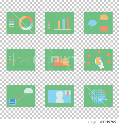 Simple and cute technology illustration set - Stock Illustration ...