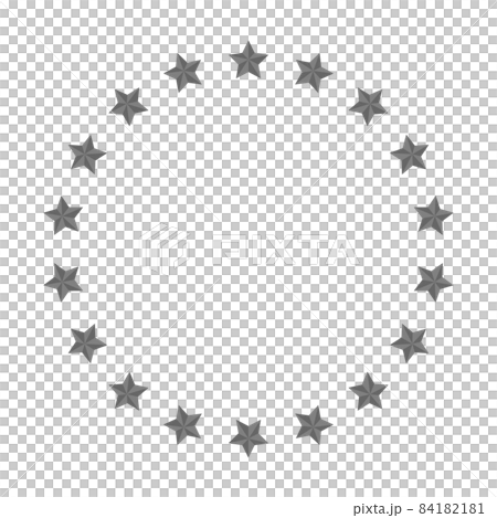 Silver star frame - Stock Illustration [84182181] - PIXTA